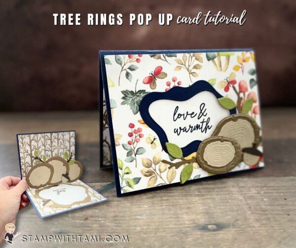 Tree Rings Pop Up Card [Pop Up Series - Card 9] | Stampin Up Fun Fold Cards