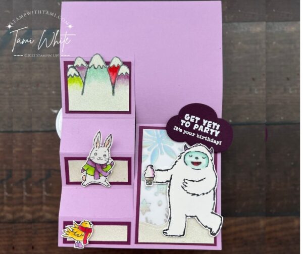 Yeti to Party [Side Step Series Card 7] | Stampin Up Fun Fold Cards