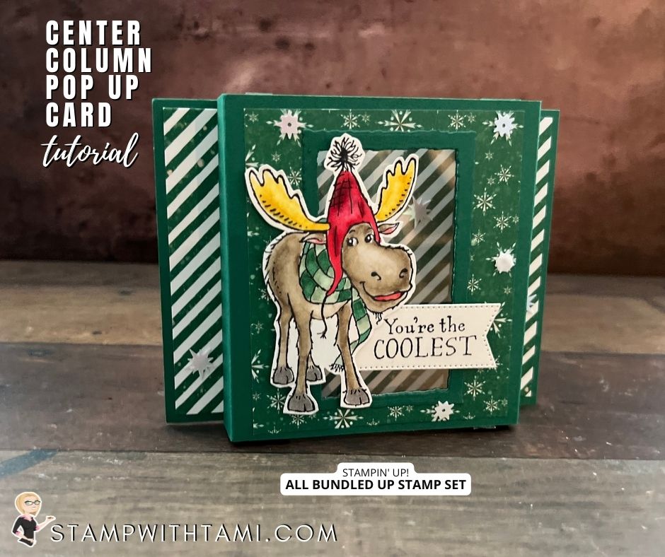 All Bundled Up Moose [Center Pop Up Series Cards 14] | Stampin Up Fun ...