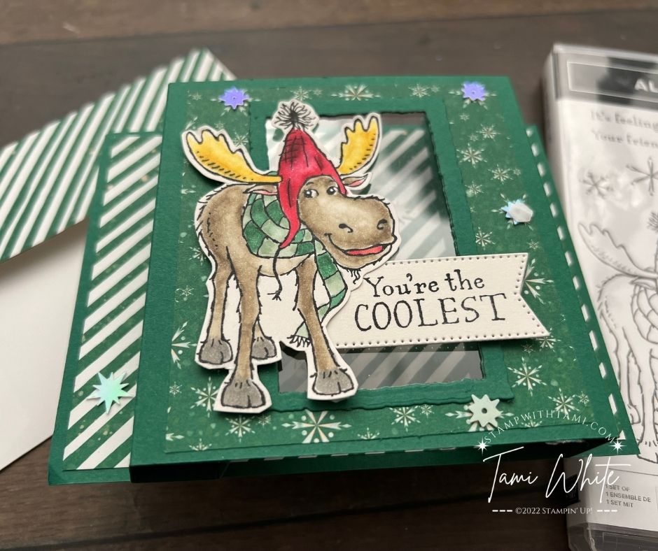 All Bundled Up Moose [Center Pop Up Series Cards 14] | Stampin Up Fun ...
