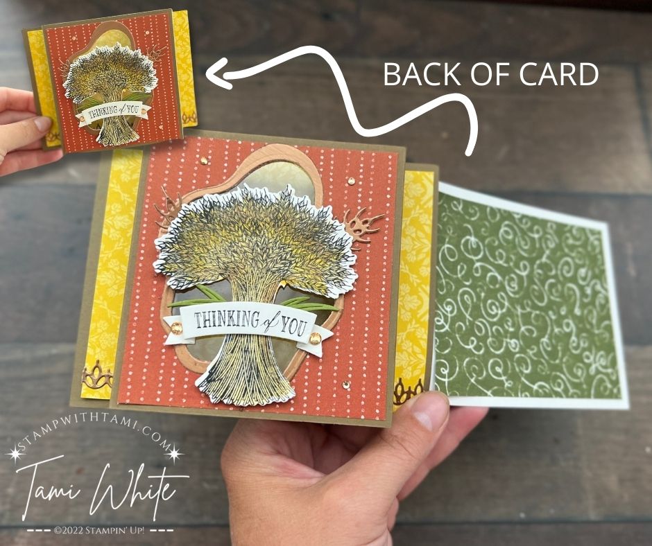 Gathered Wheat [Center Pop Up Series Card 10]| Stampin Up Fun Fold Cards