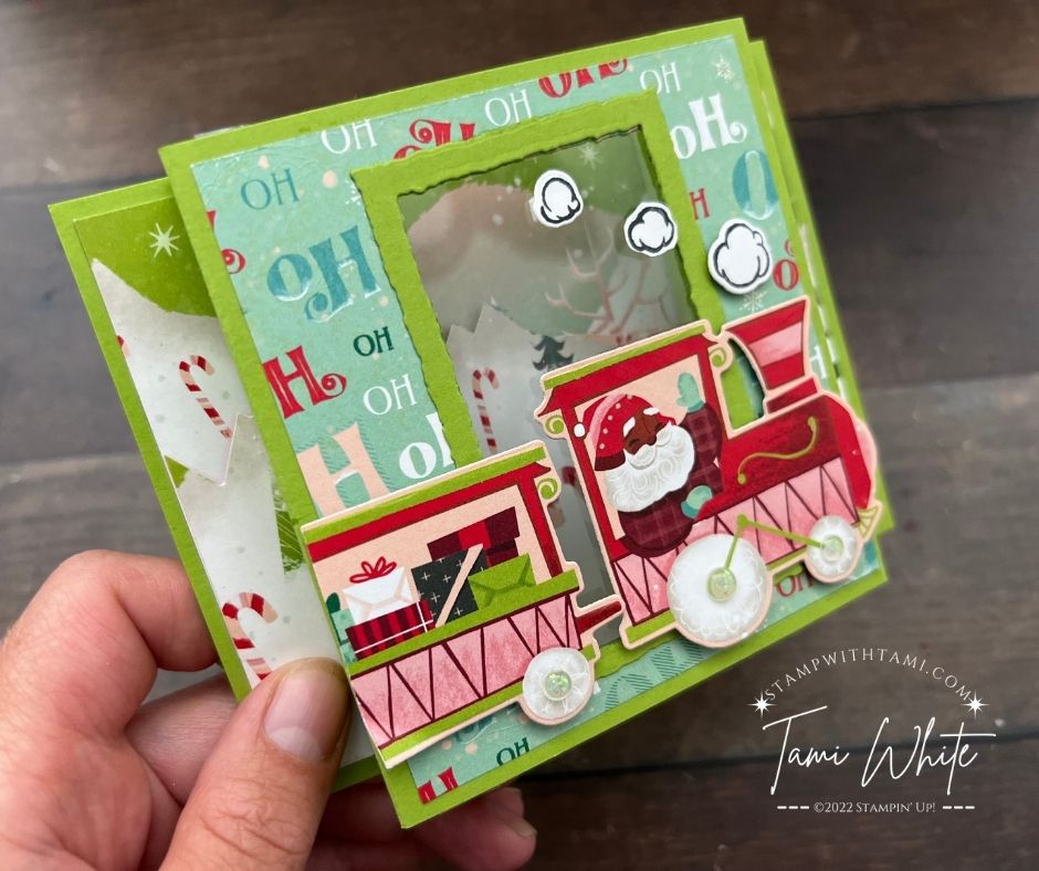 Santa Express [Center Pop Up Series Card 15] | Stampin Up Fun Fold Cards