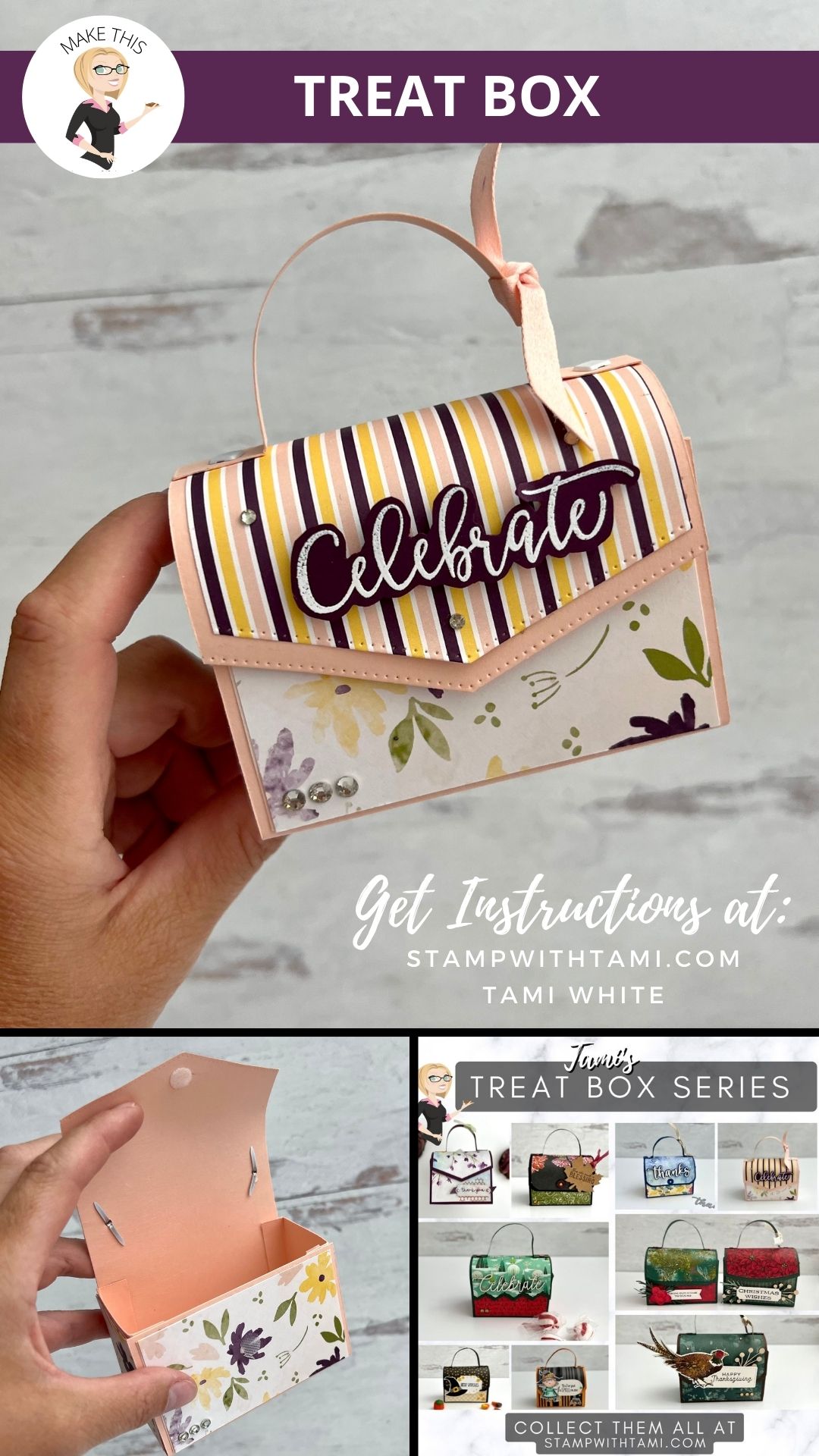 Celebrate Party Favors [Treat Box Series #6] | Stampin Up Fun Fold Cards