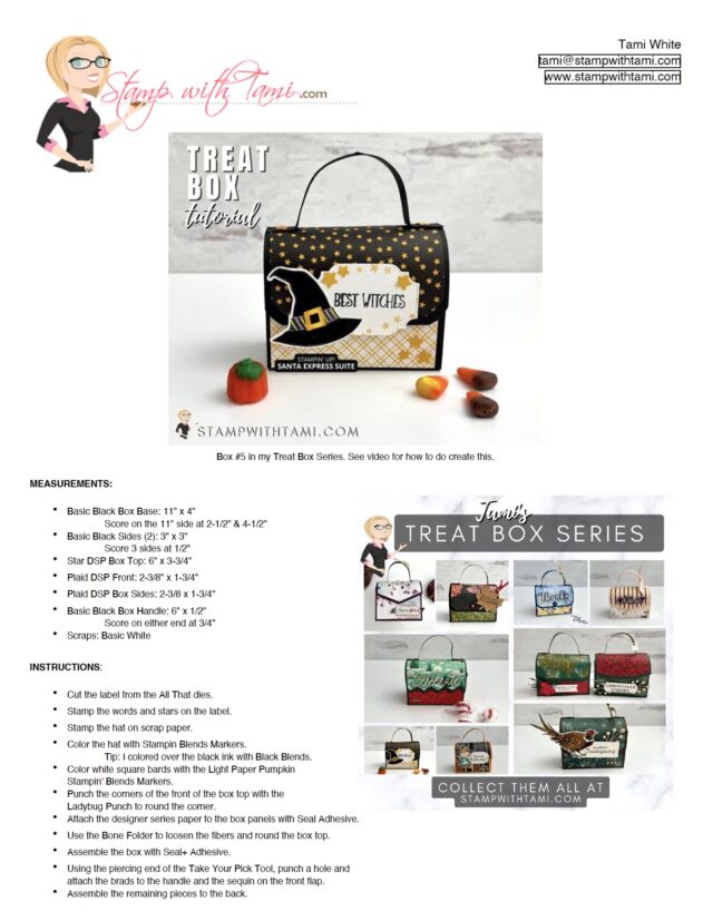 Bewitching Halloween [Treat Box Series #5] | Stampin Up Fun Fold Cards