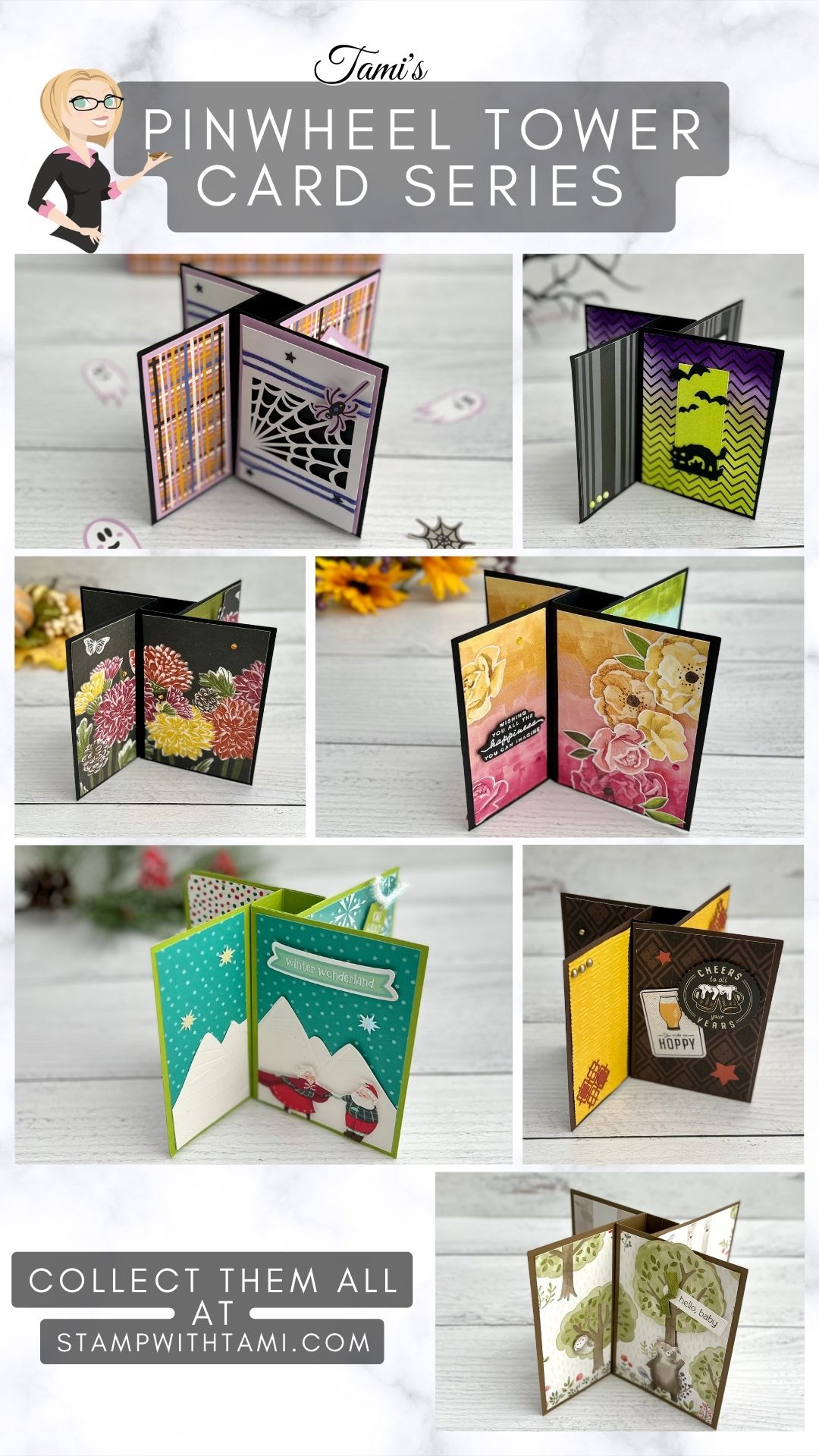 Santa Express [Pinwheel Tower Series #4] | Stampin Up Fun Fold Cards