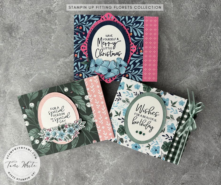 Fitting Florets Fun Fold Designer Paper Cards | Stampin Up Party Crackers