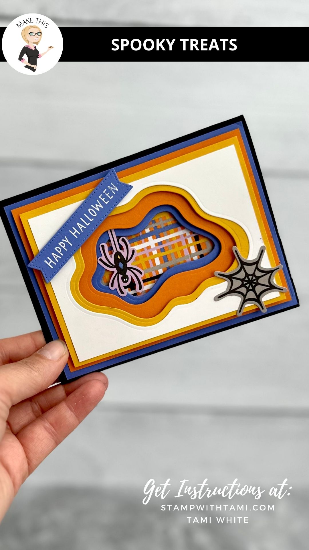 Spooky Treats Halloween Cards & Treat Box Set| Stampin Up Fun Fold Cards