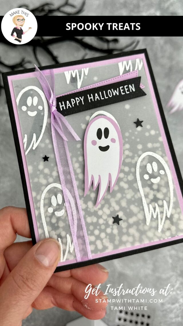 Spooky Treats Halloween Cards & Treat Box Set| Stampin Up Fun Fold Cards