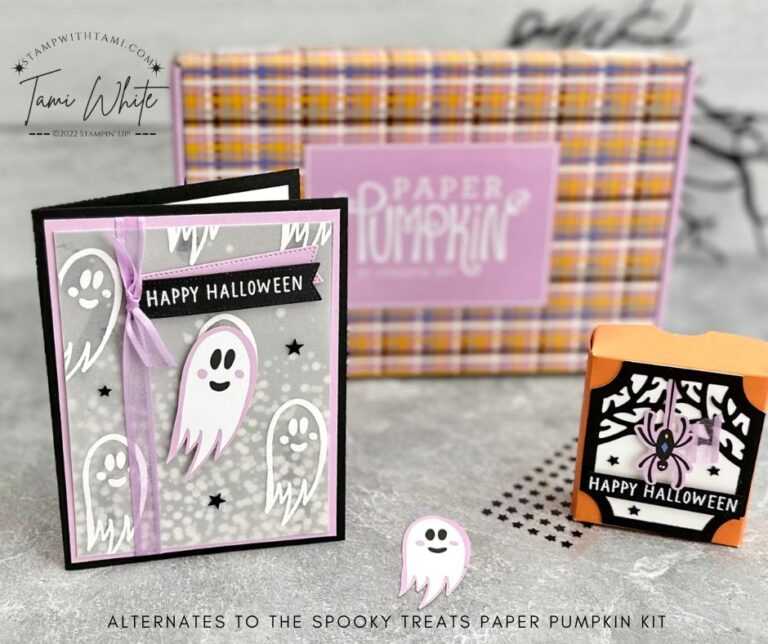 Spooky Treats Halloween Cards & Treat Box Set| Stampin Up Fun Fold Cards
