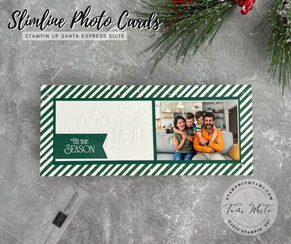 Santa Express Slimline [Photo Card Series #7-9] | Stampin Up Fun Fold Cards