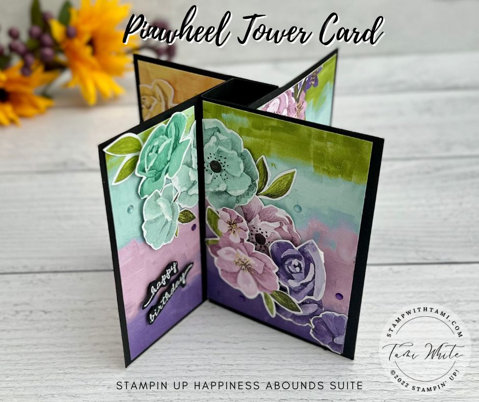 Happiness Abounds [Pinwheel Tower Series #7] | Stampin Up Fun Fold Cards