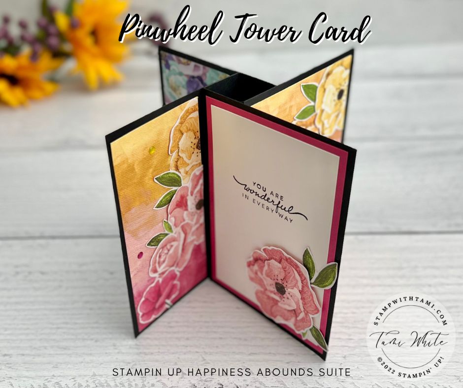 Happiness Abounds [Pinwheel Tower Series #7] | Stampin Up Fun Fold Cards