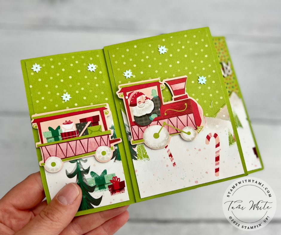 Santa Express [Pinwheel Tower Series #4] | Stampin Up Fun Fold Cards