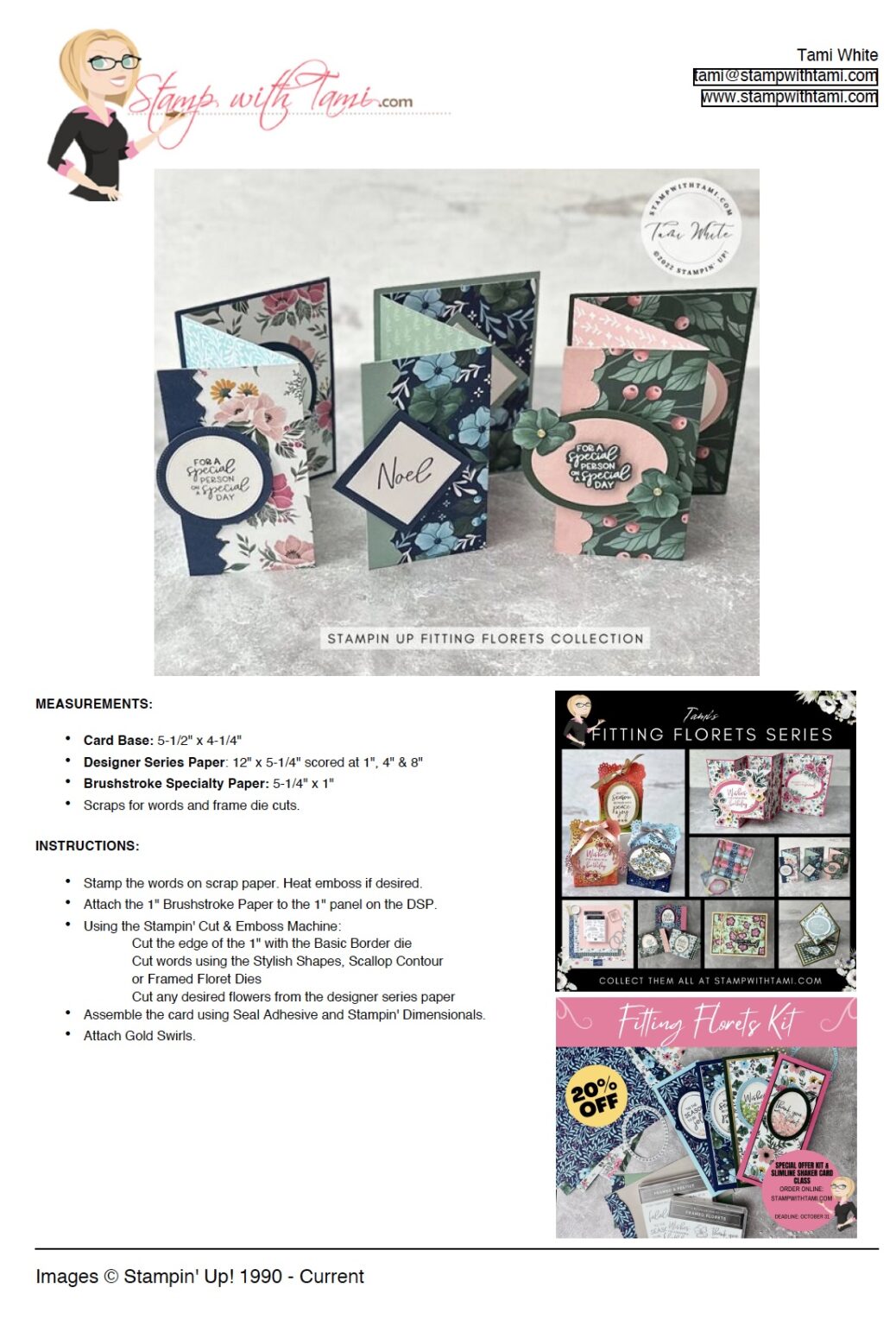 Fitting Florets Accordion Fun Fold Cards | Stampin Up Party Crackers