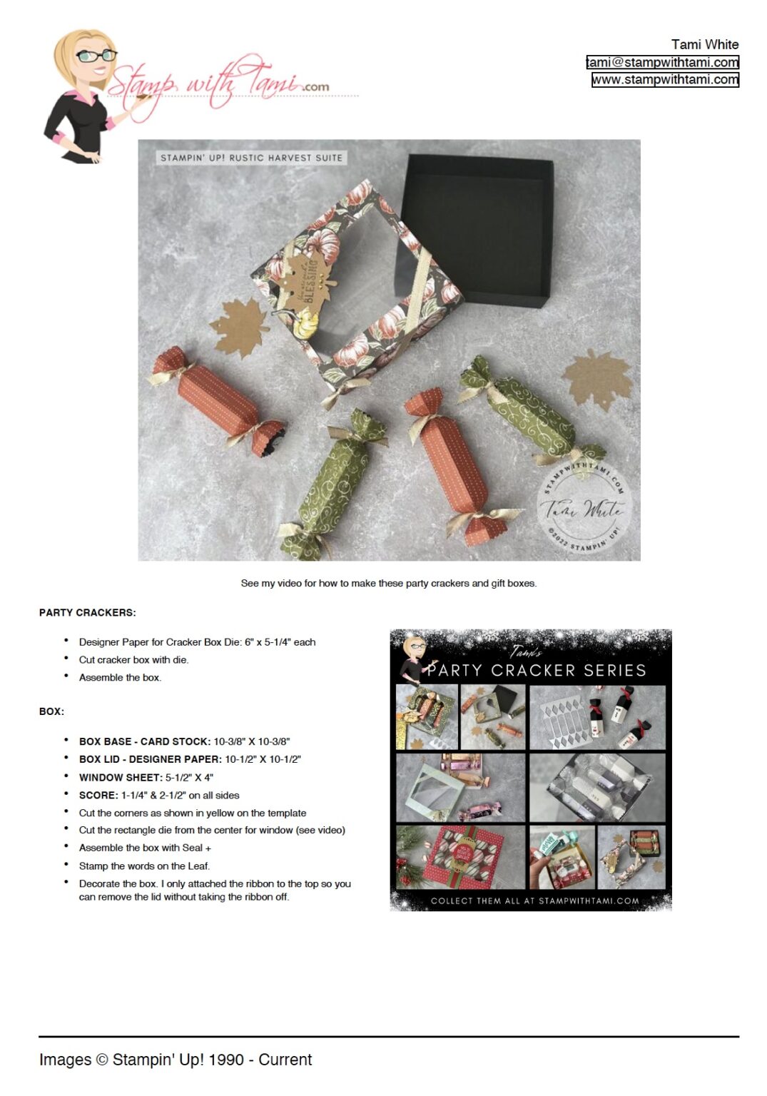 Rustic Harvest [Party Cracker Series #2] | Stampin Up Party Crackers