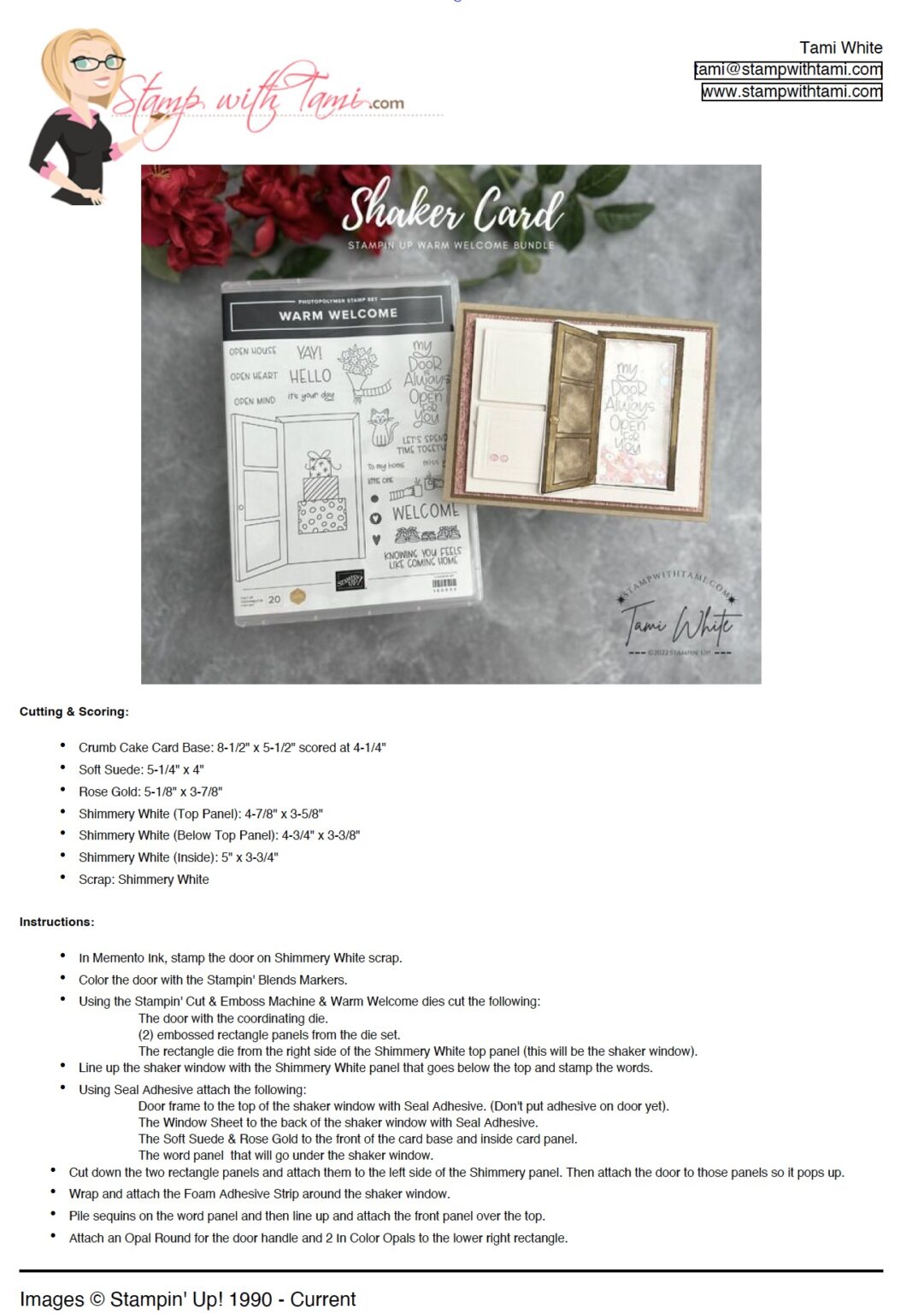 World Card Making Day - Warm Welcome Shaker | Stampin Up