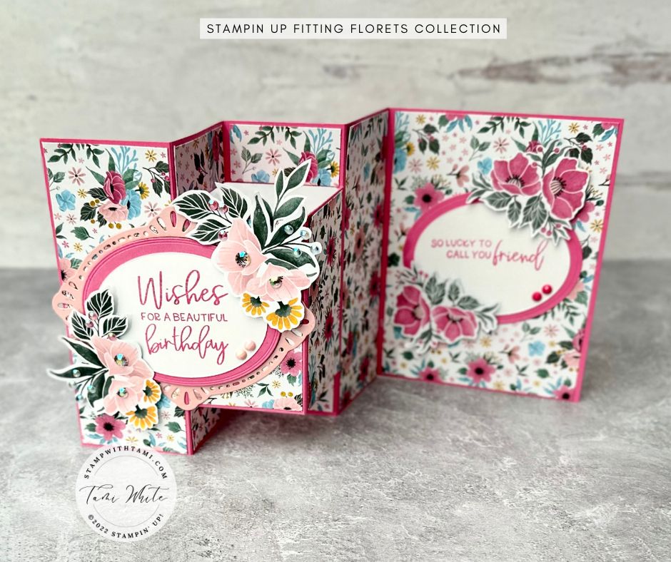 Framed Florets Pop Out Fun Fold Card | Stampin Up Party Crackers