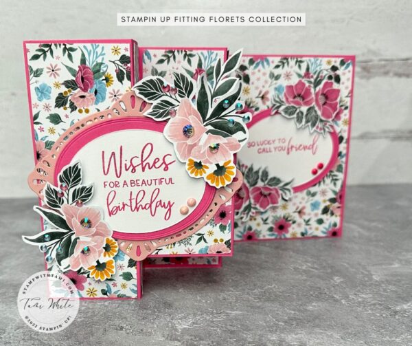 Framed Florets Pop Out Fun Fold Card | Stampin Up Party Crackers