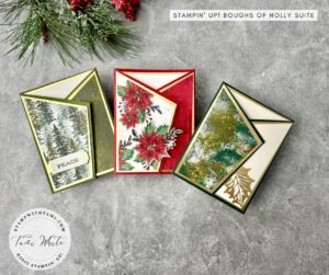 Angled Gatefold Card Set [Boughs of Holly Series] | Stampin Up Fun Fold Cards