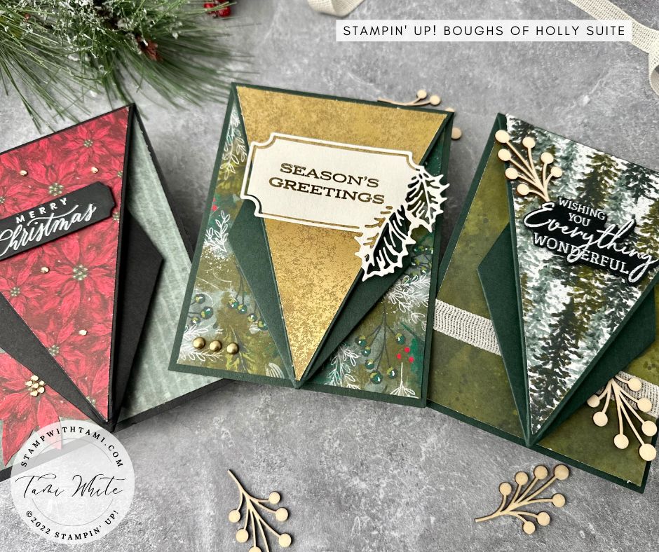 Boughs of Holly [Arrow Fold Card Set] | Stampin Up Party