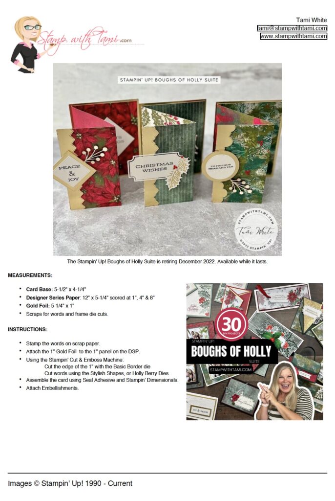 Boughs of Holly [Accordion Card Set] | Stampin Up Party