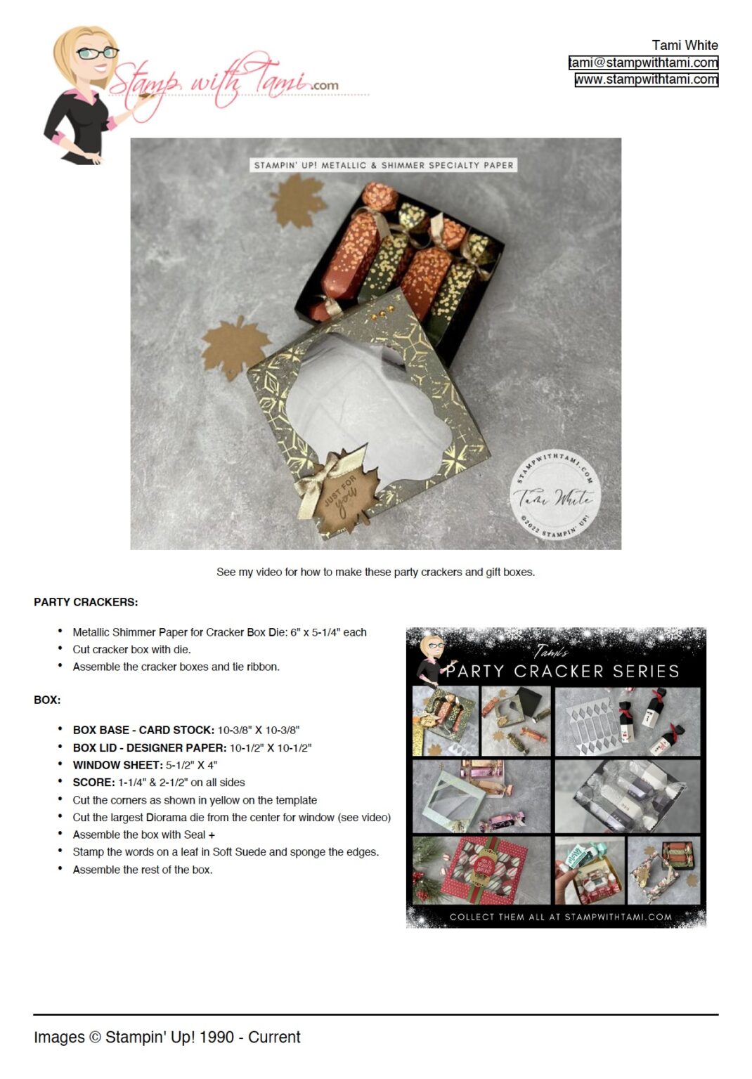 Metallic Shimmer [Party Cracker Series #5] | Stampin Up Party Crackers