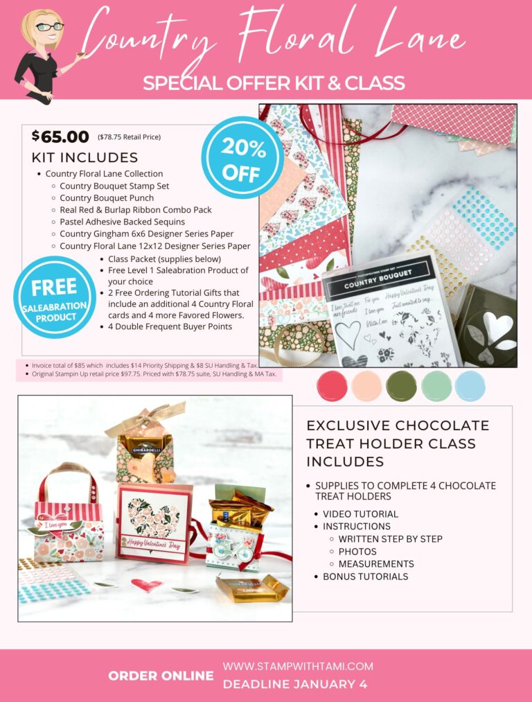 Stampin Up Country Floral Lane Kit - Special Offer ends January 4 ...