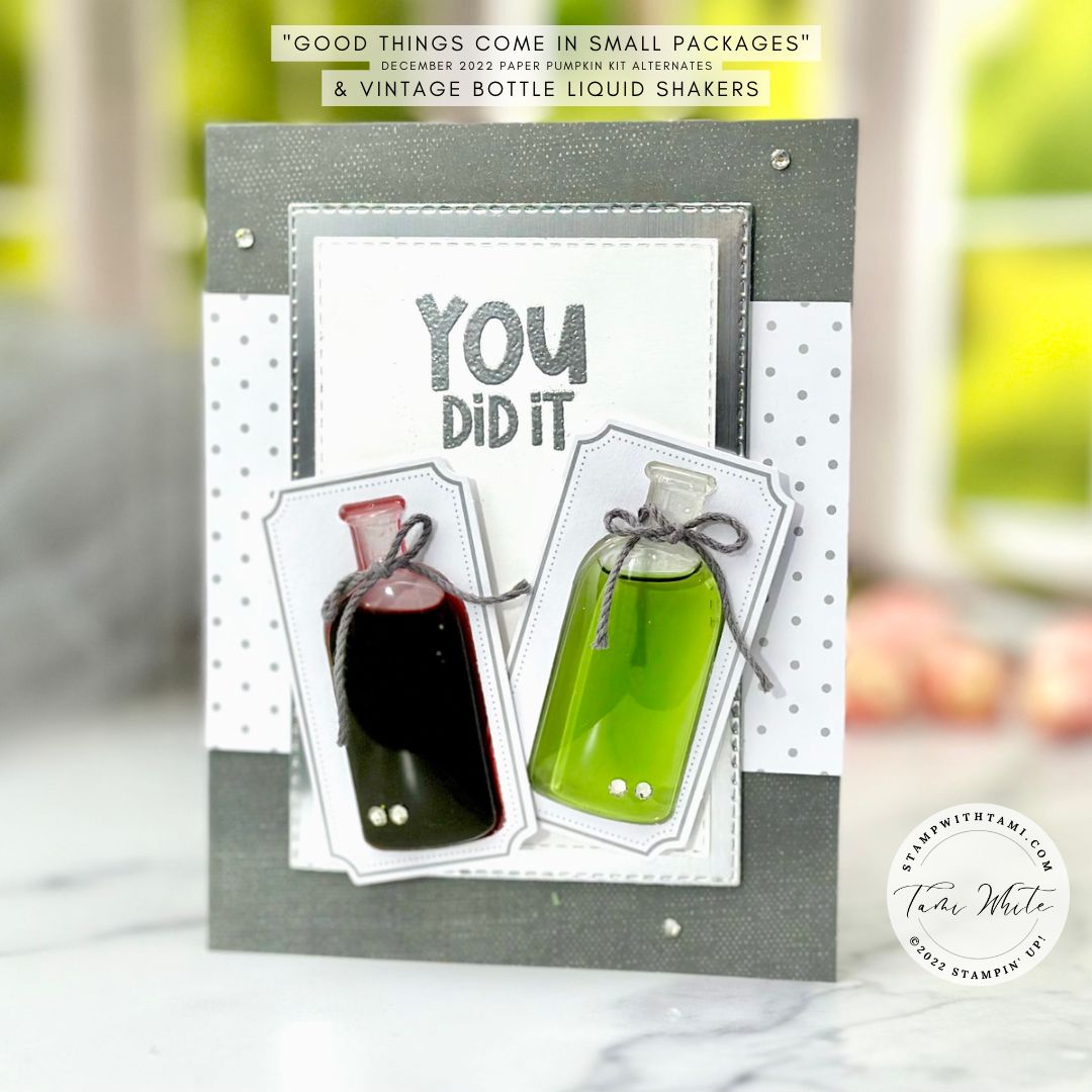 Stampin Up | Vintage Bottle Liquid Shaker wine bottle card December ...