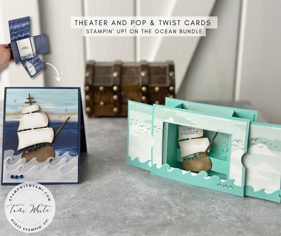 On the Ocean Pop & Twist WOW Card | Stampin Up
