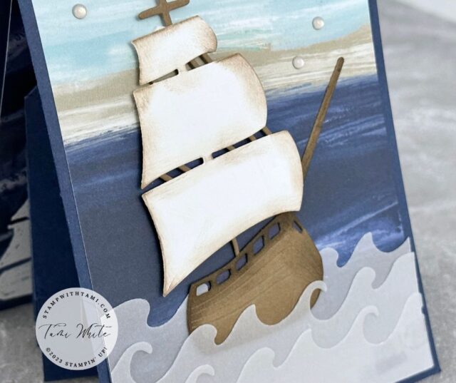 On the Ocean Pop & Twist WOW Card | Stampin Up