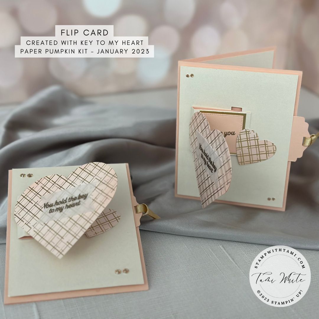 Heart Flip Card with Key to My Heart Paper Pumpkin - Stampin' Up ...