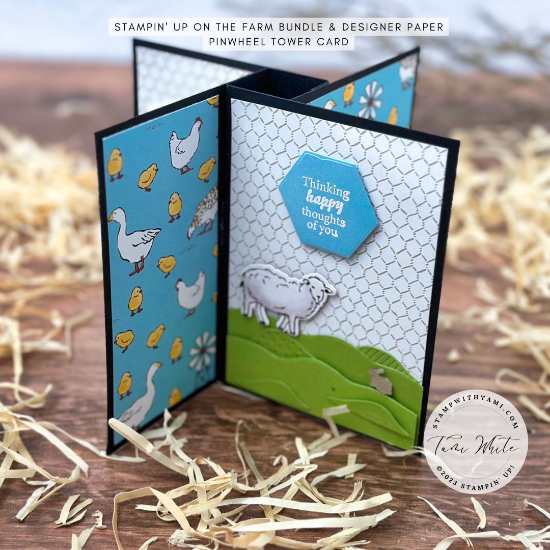 On the Farm [Pinwheel Tower Series #9] | Stampin Up Fun Fold Cards