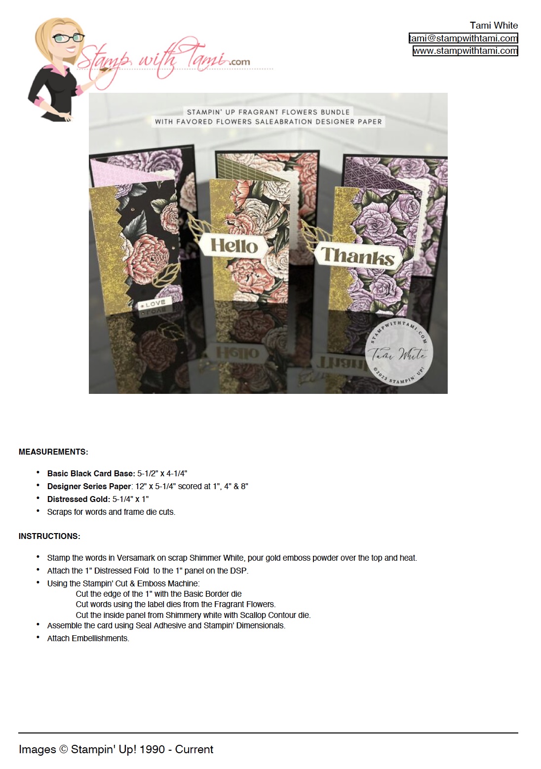 Fragrant Flowers Accordion Card Set | Stampin Up Fun Fold Cards