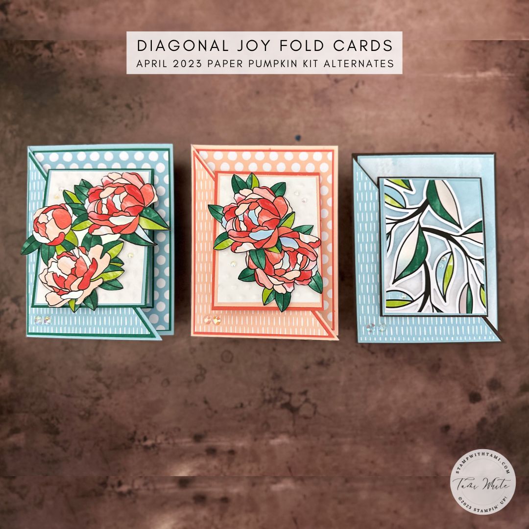Diagonal Joy Fold Cards with April Paper Pumpkin [Series 3-5] - Stampin ...