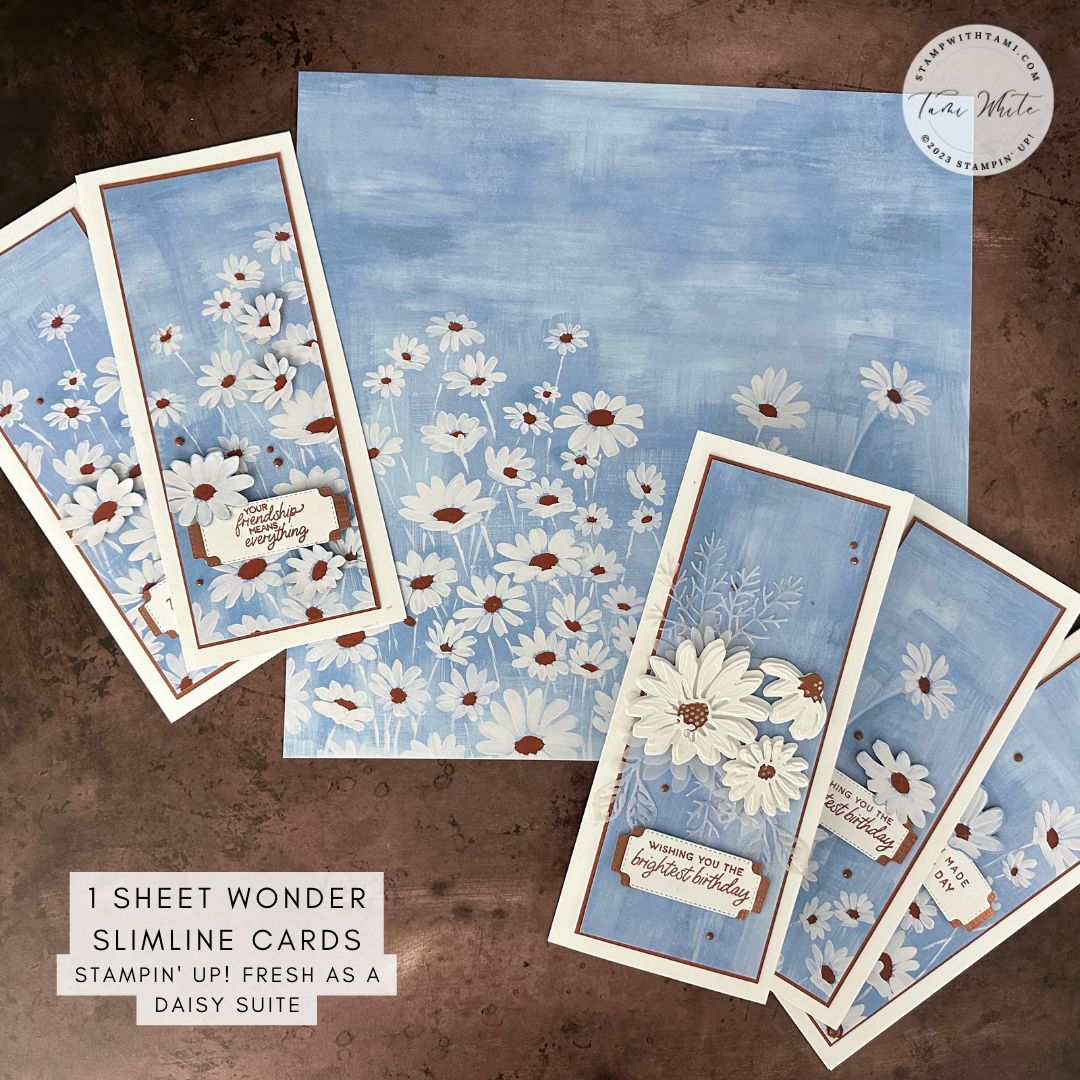 Fresh as a Daisy Slimline 1 Sheet Wonder Cards - Stampin' Up ...