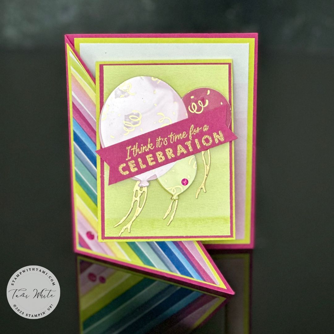 DIAGONAL JOY FOLD WITH BRIGHT & BEAUTIFUL [SERIES #10] - Stampin' Up ...