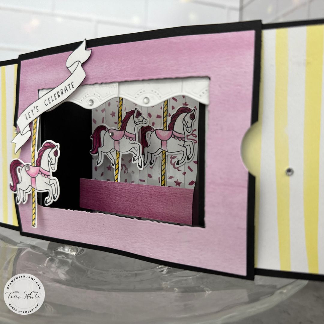 Carousel Shadowbox Theater Card [Carousel Horse Series #6] - Stampin ...