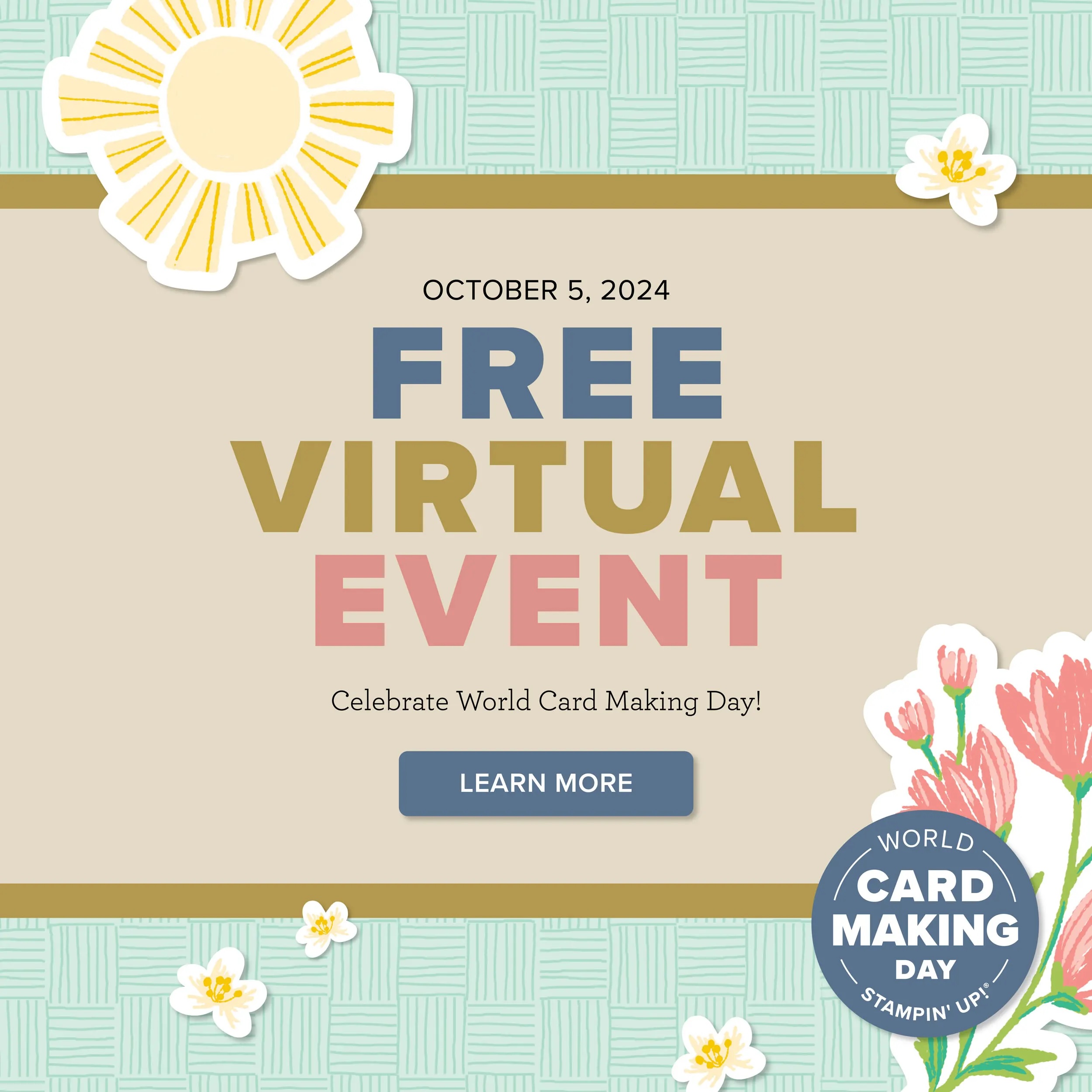 Free Online Crafting Event for World Card Making Day Saturday - Stampin ...
