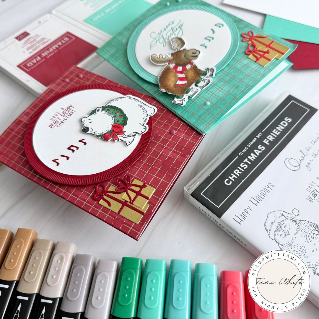 Handmade Christmas Card Tutorial: Christmas Friends Stamp Set - Stampin ...