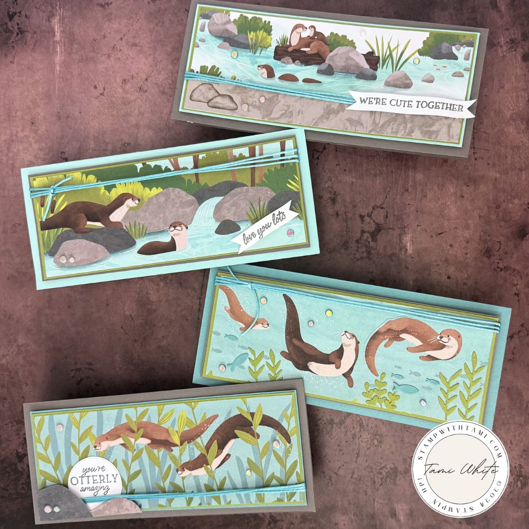 Make a Splash with the Otterly Adorable Slimline Cards! - Stampin' Up ...