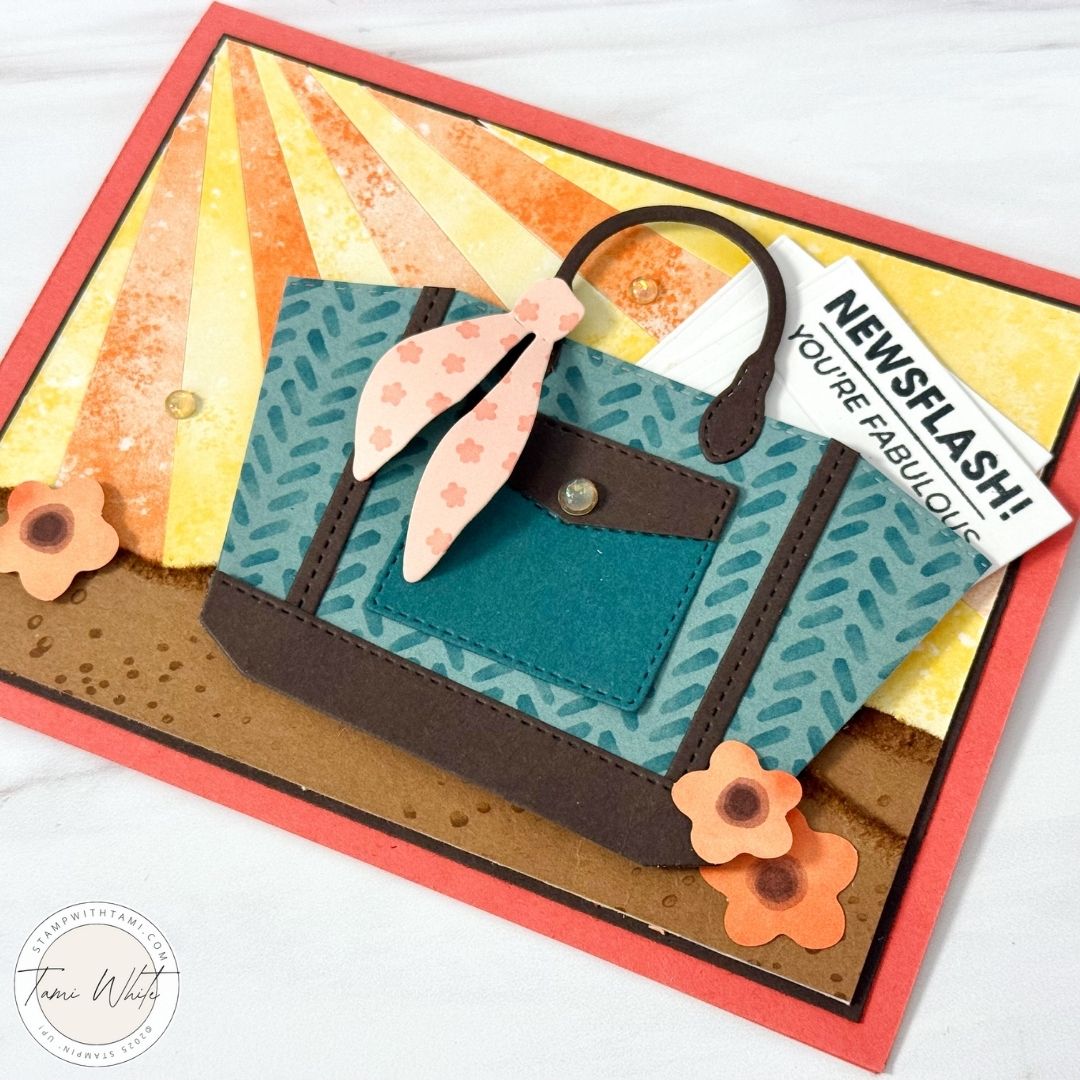 Notes & Totes Beach Card with Starburst Background - Stampin' Up ...