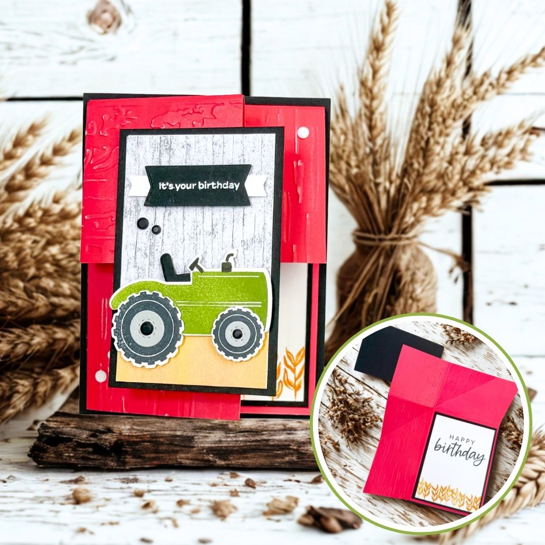 Tractor & Co. Corner Pop Up Card - Stampin' Up! Demonstrator: Tami ...