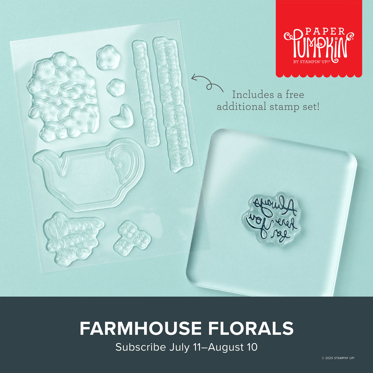 August 2025 Paper Pumpkin: Farmhouse Florals Kit – Plus a Bonus Stamp ...