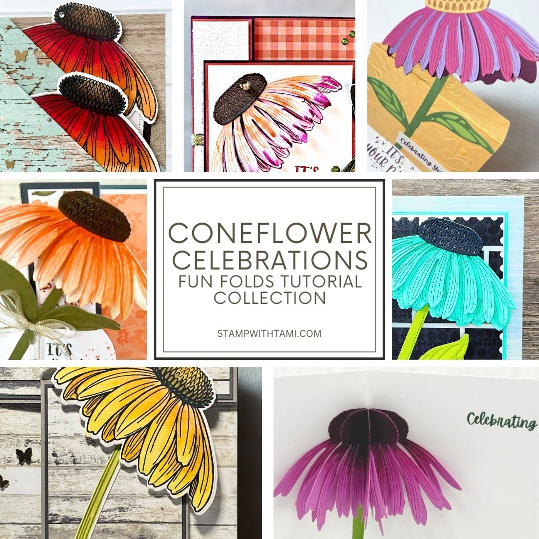 Coneflower Celebrations Fun Fold Card Tutorial Available in my PDF Store - Stampin' Up ...
