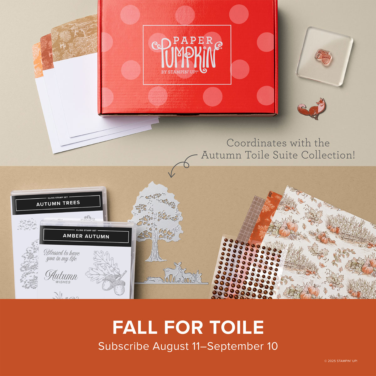 September 2025 Paper Pumpkin: Fall for Toile - Stampin' Up! Demonstrator: Tami White | Stamping ...