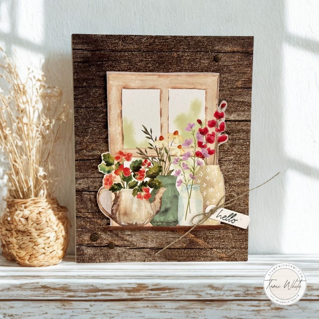 Farmhouse Floral Window Sill Card Tutorial - Stampin' Up! Demonstrator ...